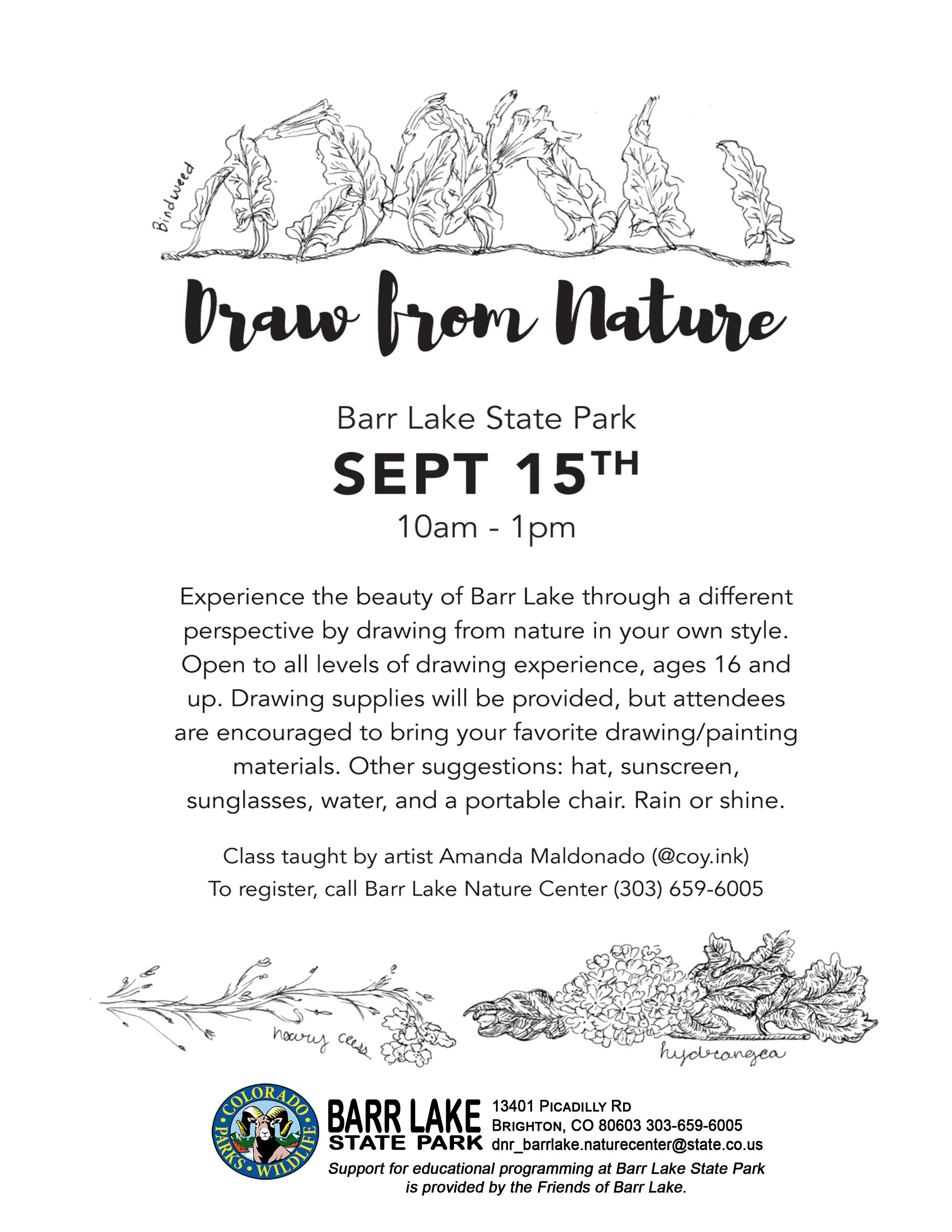 Draw from Nature 2019 – Friends of Barr Lake